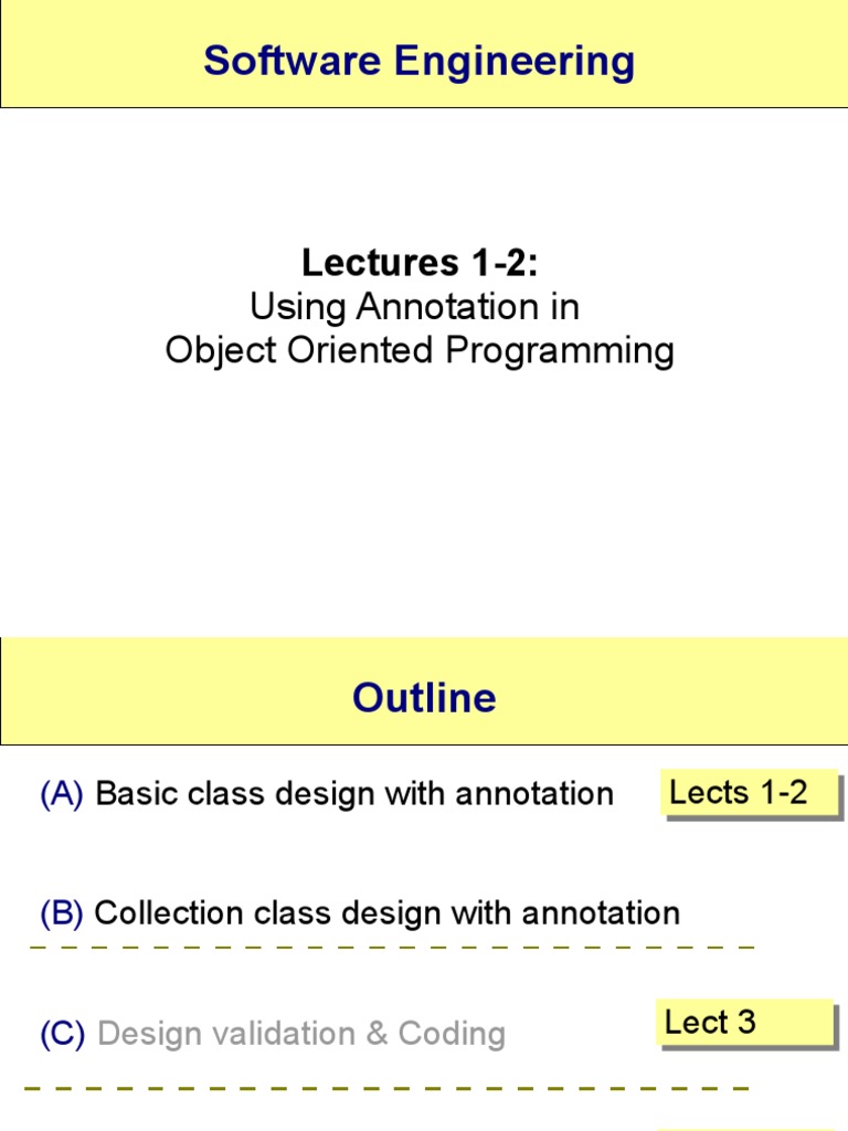 Software Engineering Using Annotation In Object Oriented Programming Pdf Class Computer