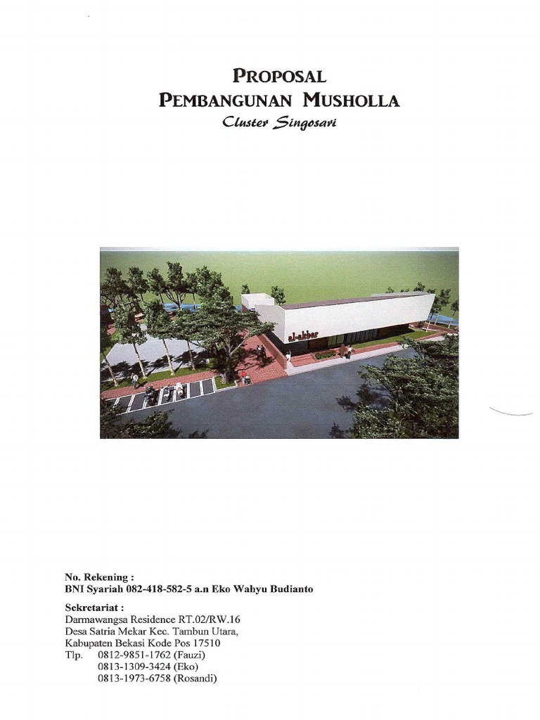 Proposal Mushollah Cluster Singosari PDF | PDF