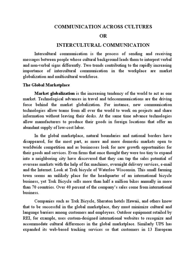 Communication Across Cultures | PDF | Nonverbal Communication | Stereotypes