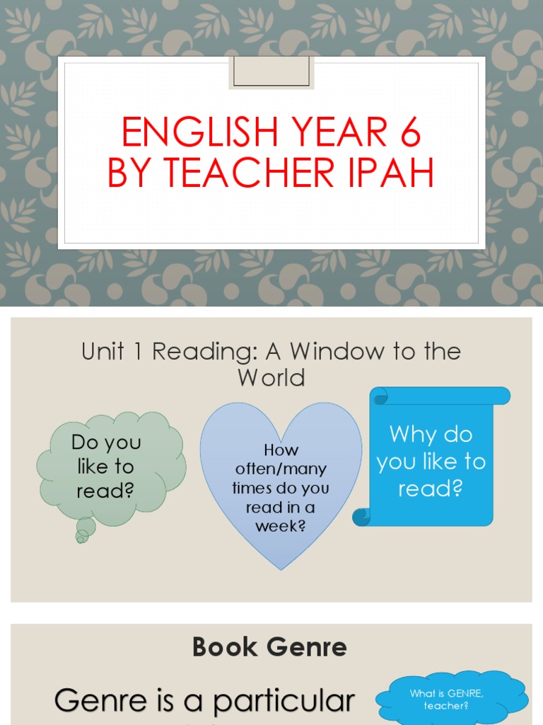 English Y6 Unit 1 Reading A Window To The World | PDF