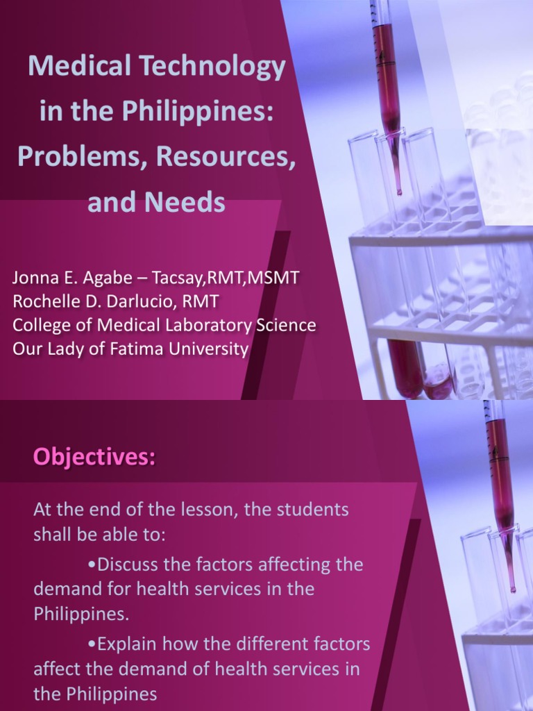 Medical Technology in The Philippines: Problems, Resources, and Needs ...