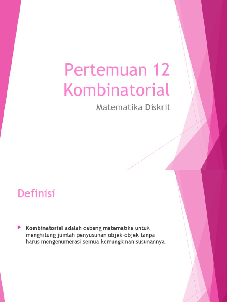 Pertemuan 12 - Kombinatorial | PDF