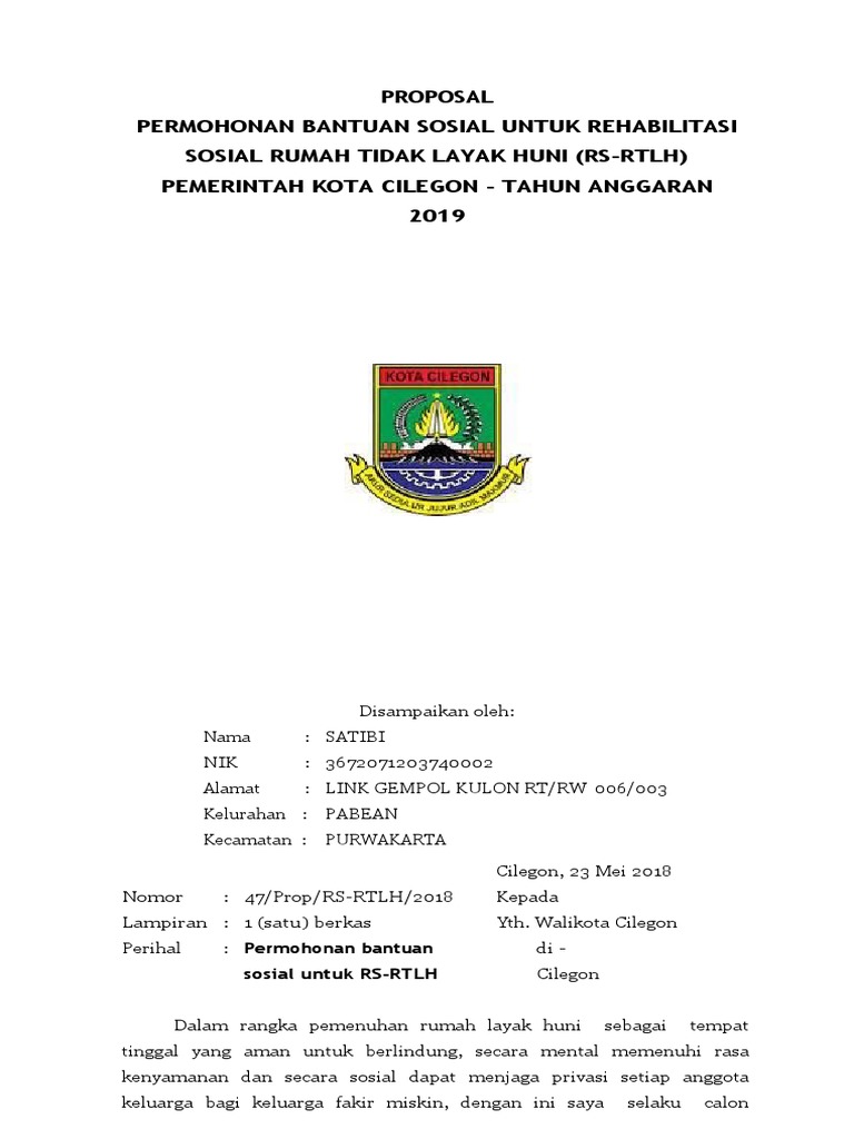 Contoh Proposal RTH Cilegon | PDF