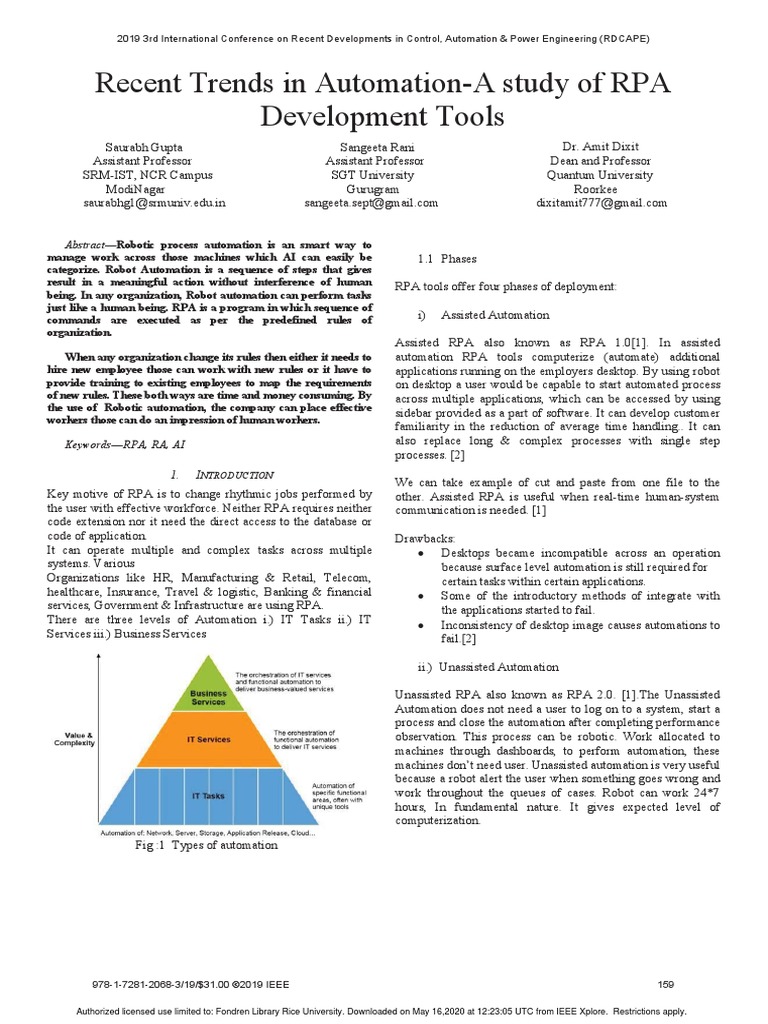 Recent Trend in Automation | PDF