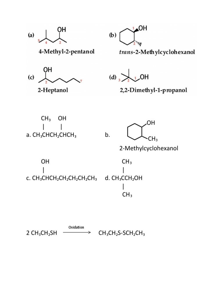 Alcohol Examples | PDF