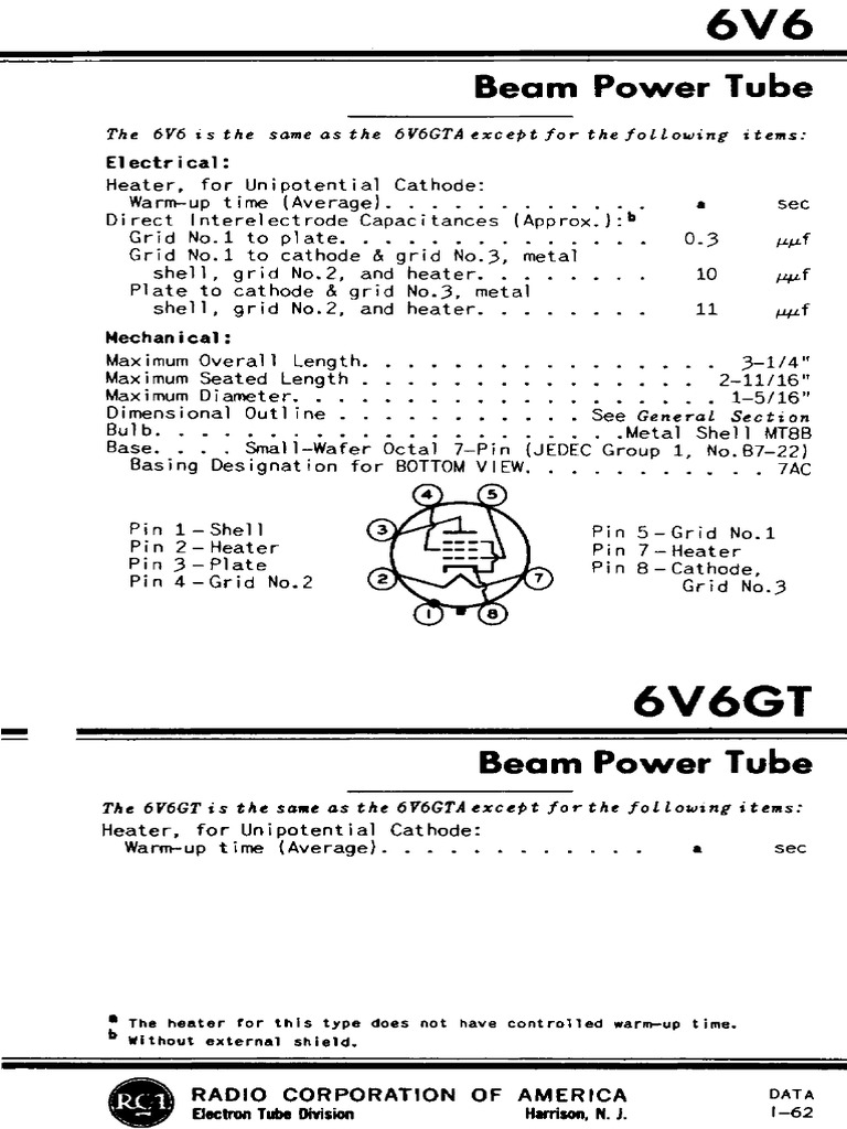 6v6 Datasheet | PDF