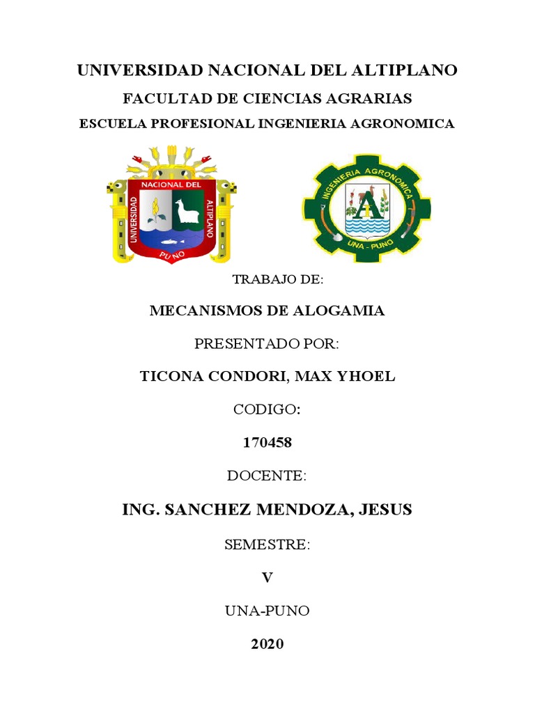 Mecanismos de Alogamia | PDF | Sexo | Plantas