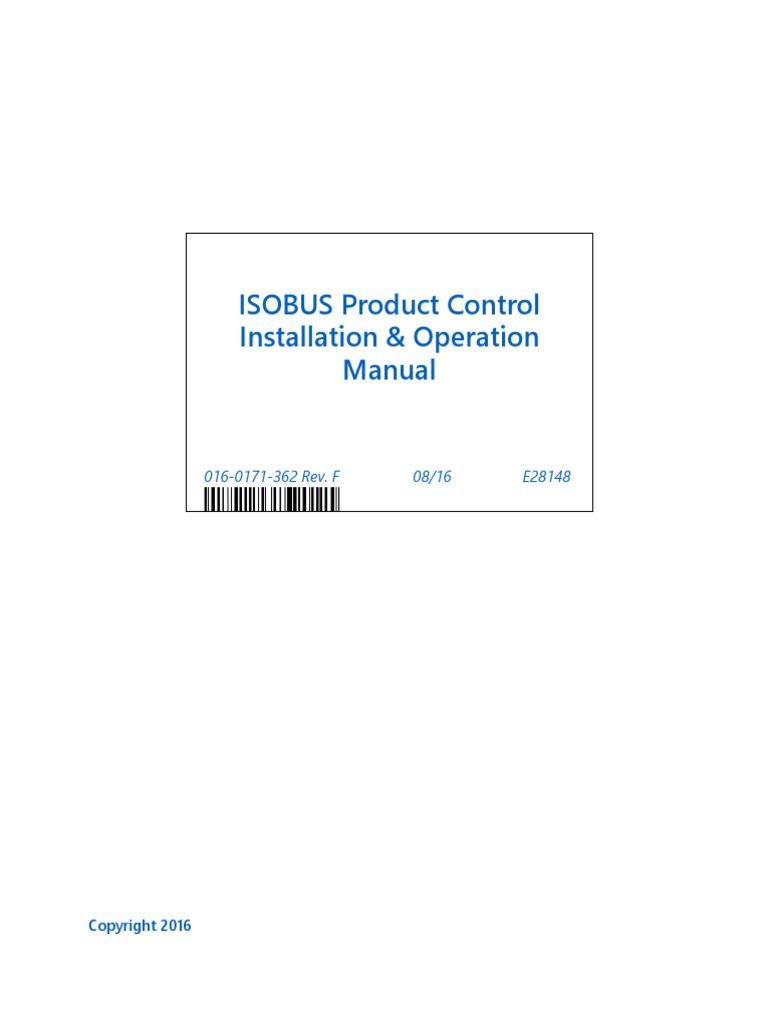 Manual Isobus Raven | PDF | Pascal (Unit) | Litre