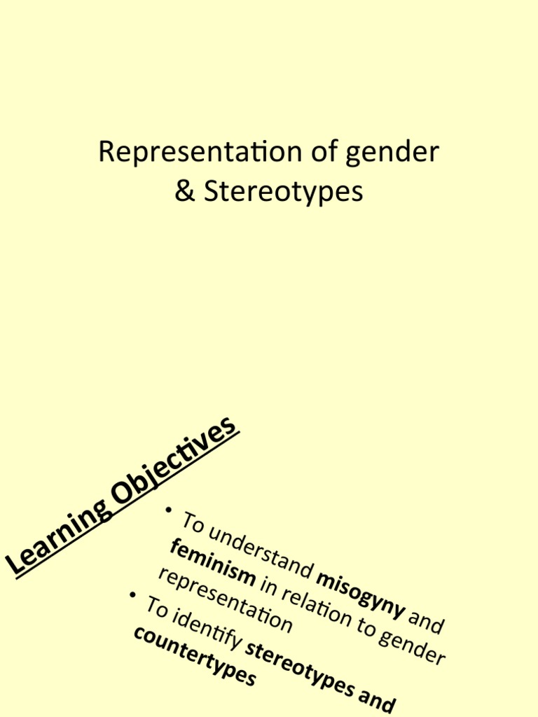 Lesson 4 - Misogyny and Feminism | PDF | Misogyny | Stereotypes