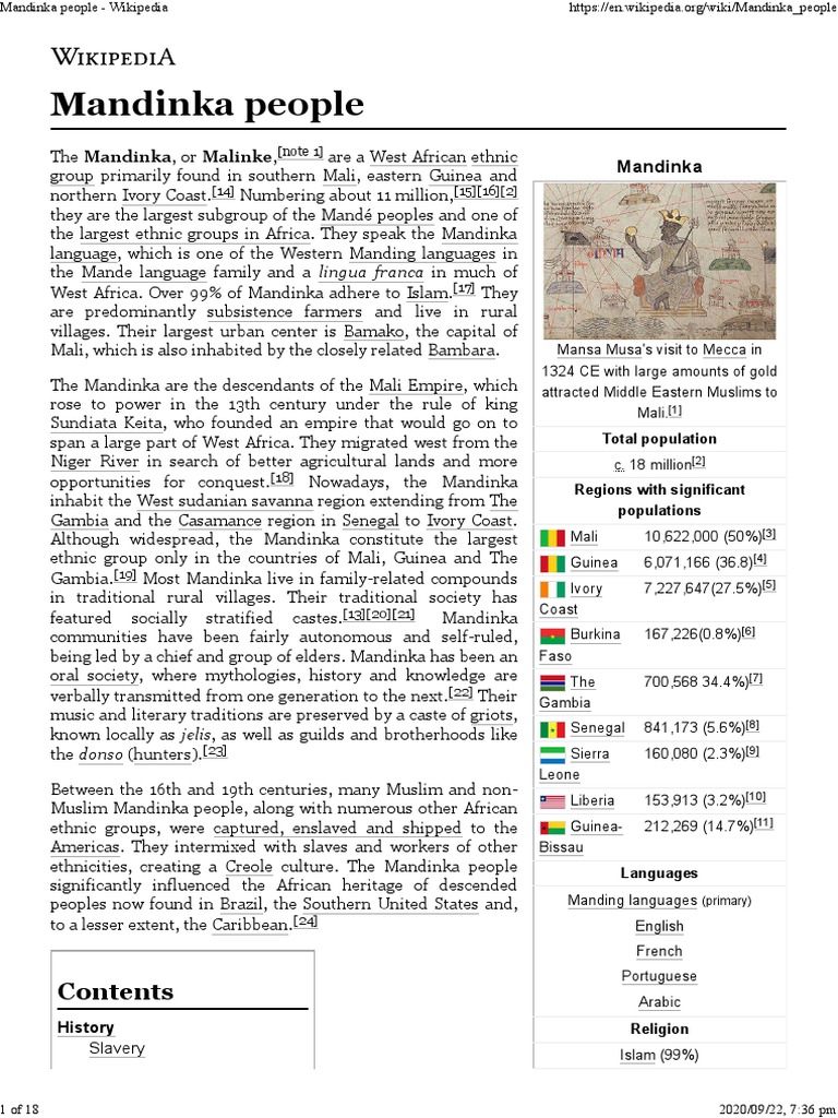 Mandinka People - Wikipedia | PDF | Religion And Belief