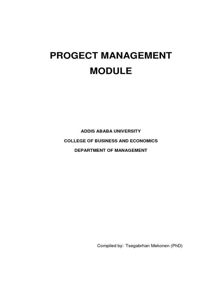 Project Management MODULE Final | PDF | Project Management | Goal