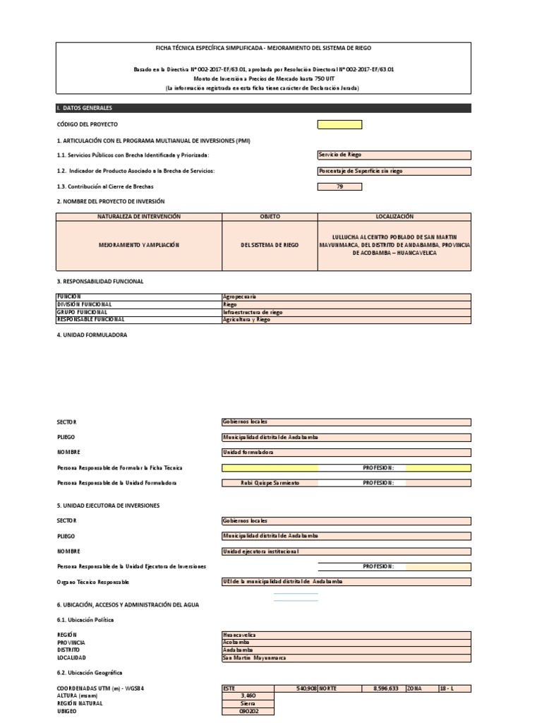 Ficha Simplificada Riego | PDF | Riego | Agricultura