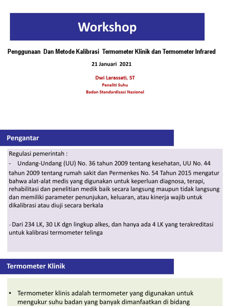 Kalibrasi Termometer Klinik dan Infrared | PDF