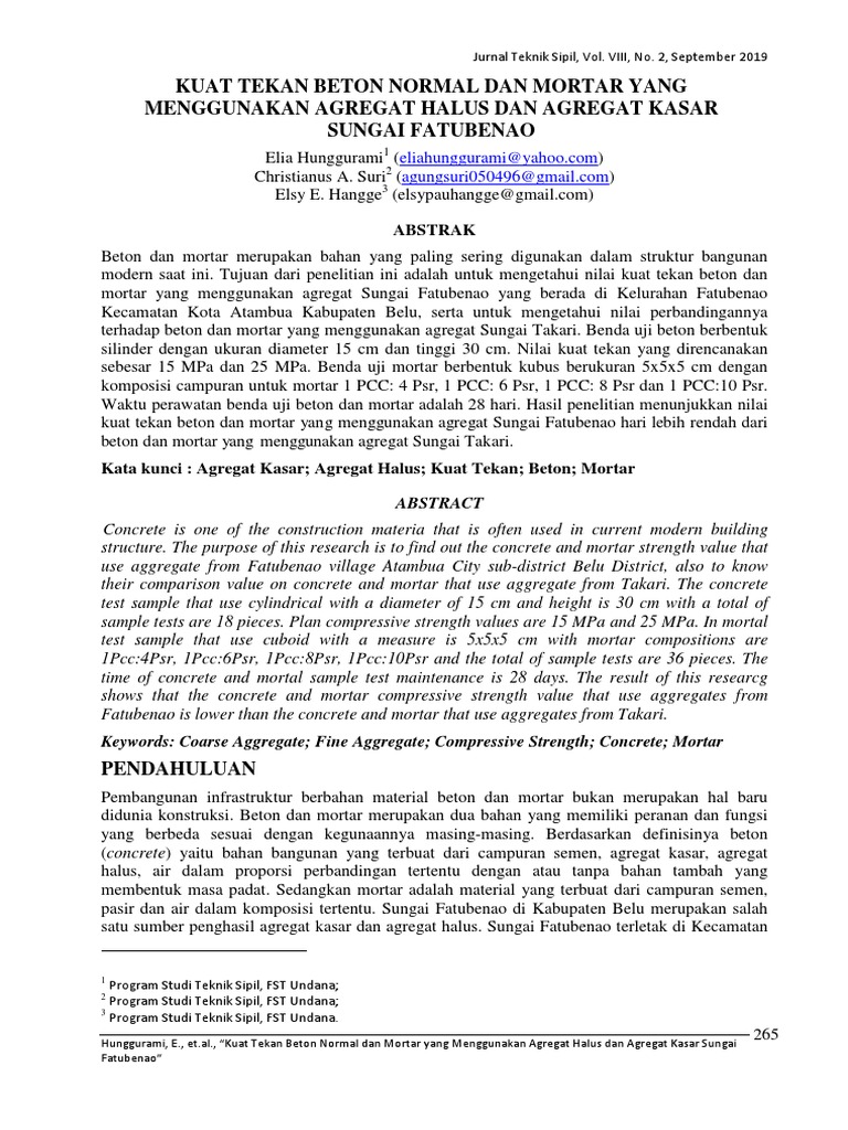 Artikel Kuat Tekan Mortar | PDF