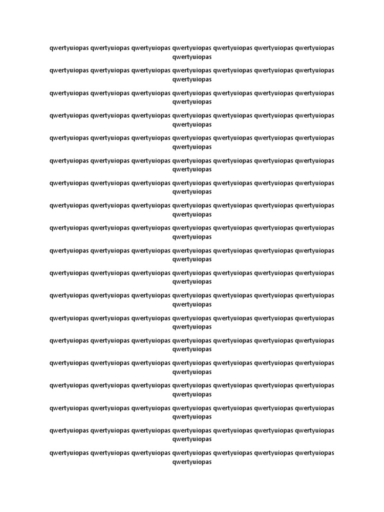 Qwertyuiopas | PDF