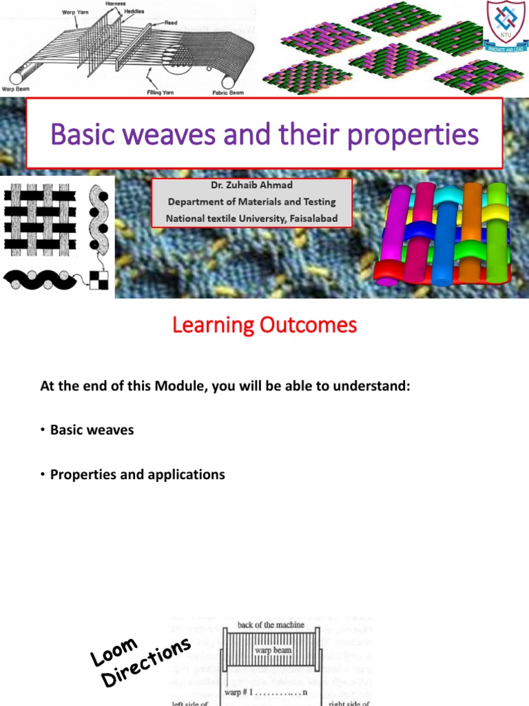 Basic Weaves and Properties | PDF | Loom | Weaving