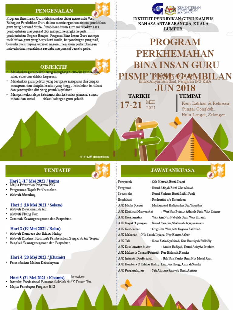 Template BP Perkhemahan (Cikgugrafikdotcom) | PDF