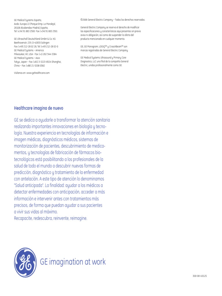 LOGIQ e Brochure CALA Spanish | PDF | Energia General | Salud y bienestar