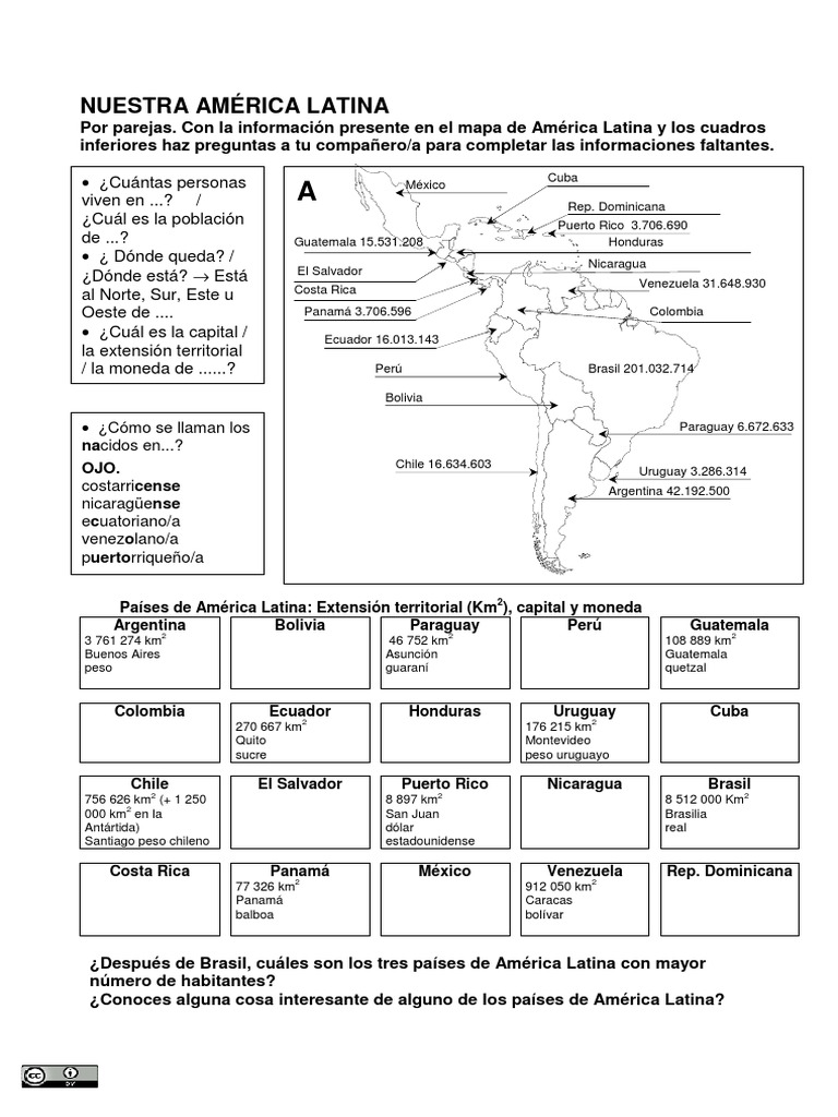 Ficha de América 1 | PDF | America latina | Américas