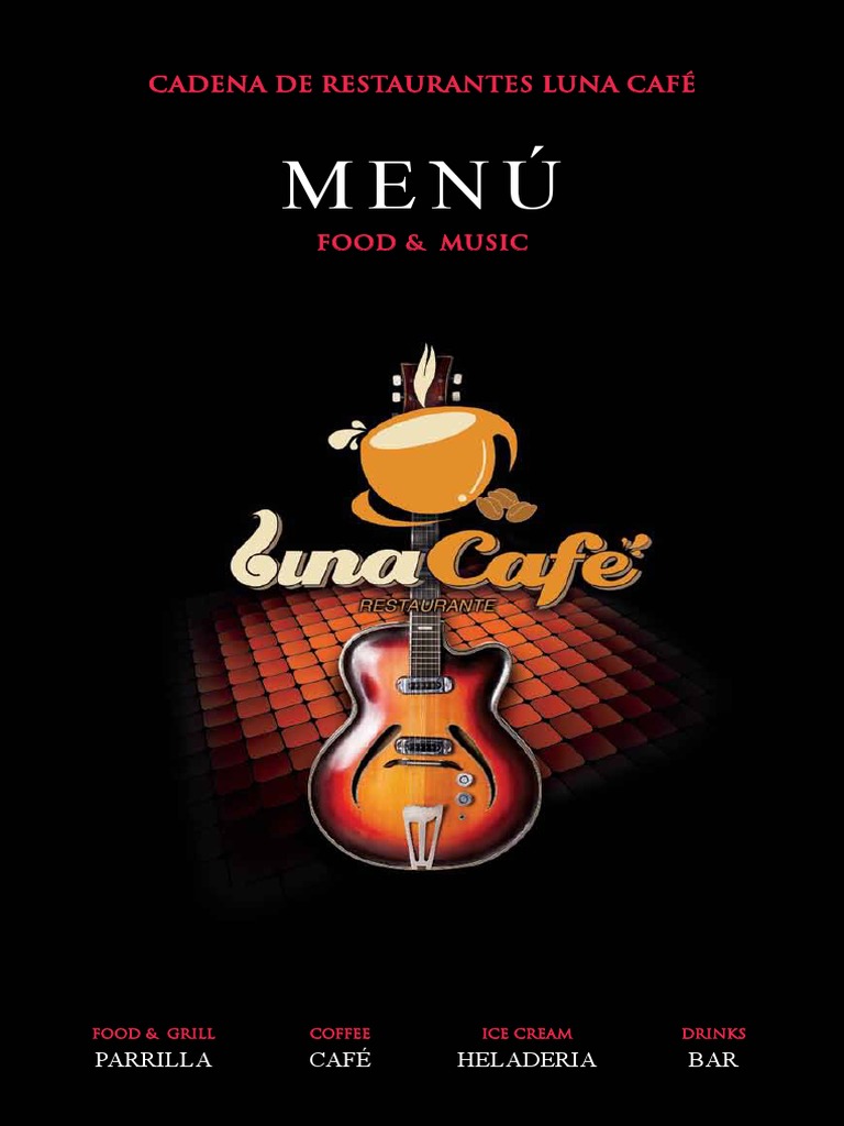 Menú Luna Café | PDF | Lasaña | Pizza