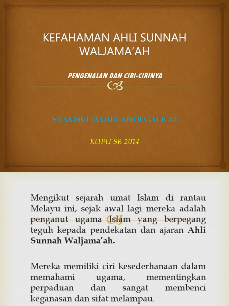 ASWJ (Kefahaman) | PDF