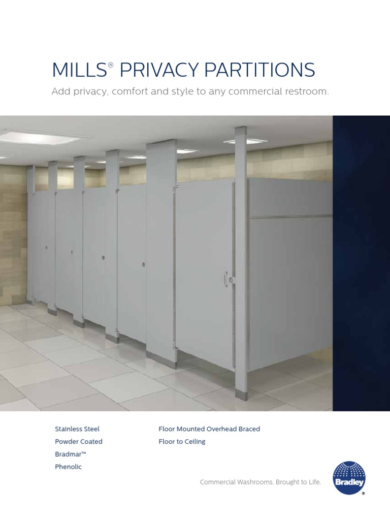 4284 Mills Privacy Partitions Brochure | PDF | Public Toilet | Door