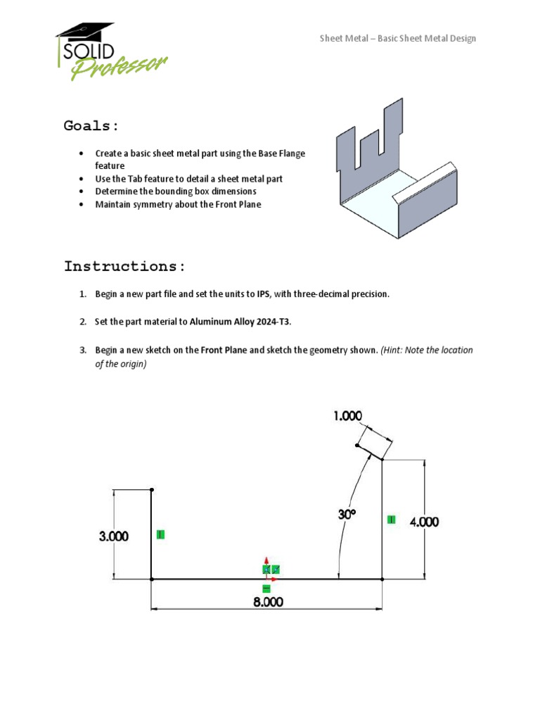 Basic Sheet Metal | PDF | Sheet Metal | Geometry