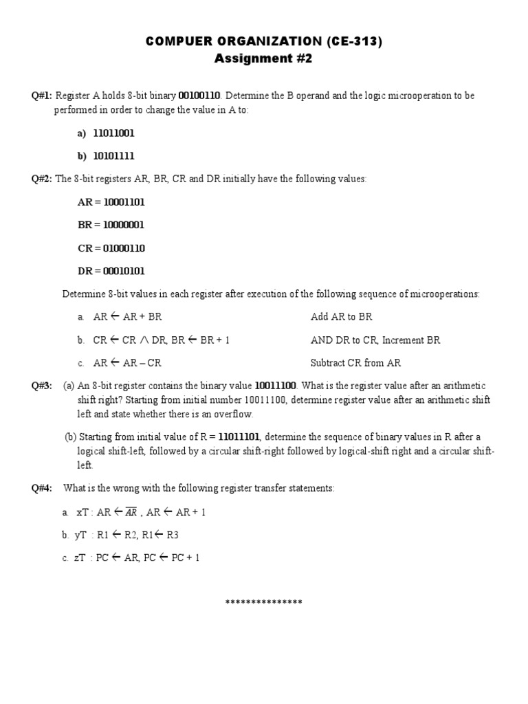 Computer Organization Assignment | PDF | Teaching Methods & Materials