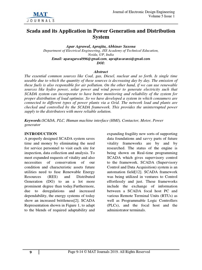 (9-14) Scada and Its Application in Power Generation and Distribution ...