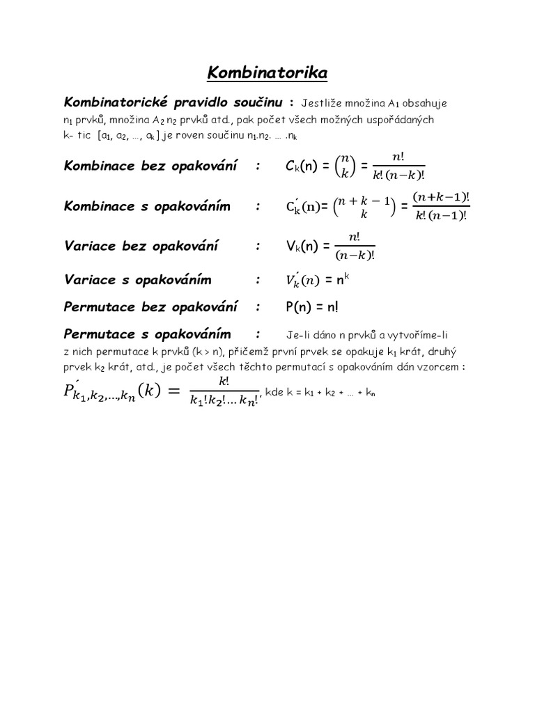 Kombinatorika | PDF