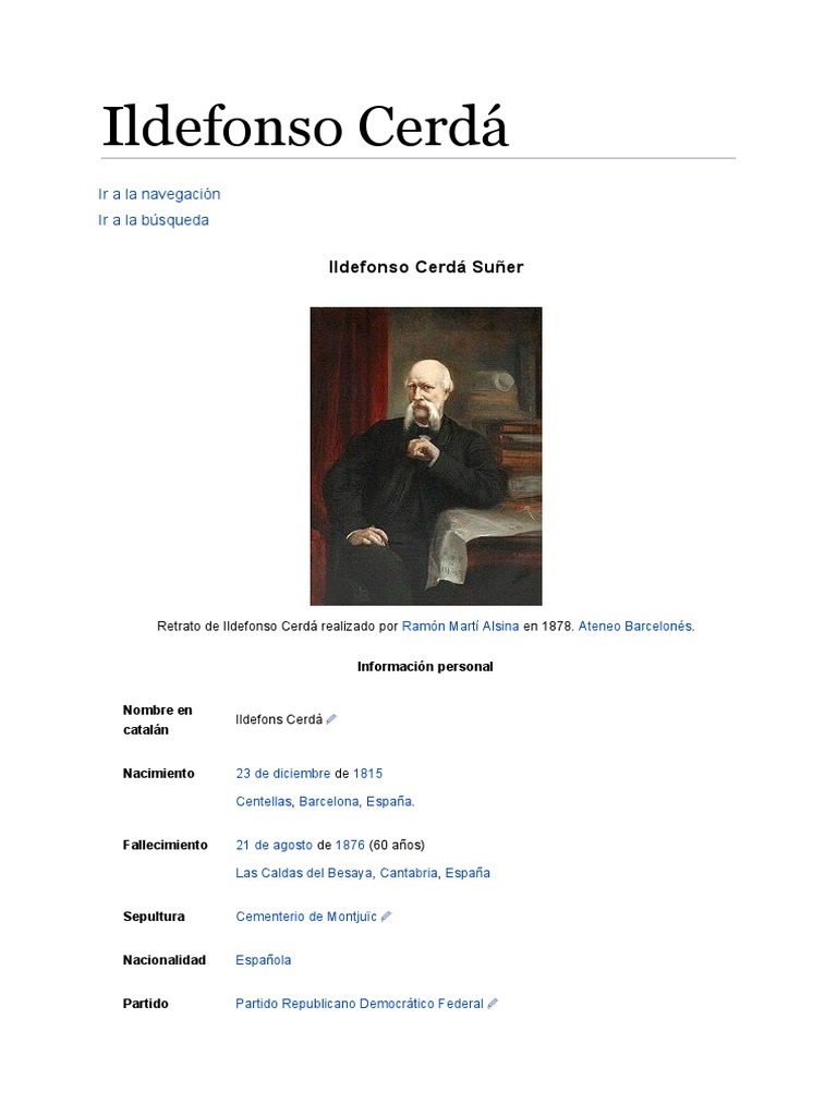 Ildefonso Cerdá | PDF | Cataluña | España