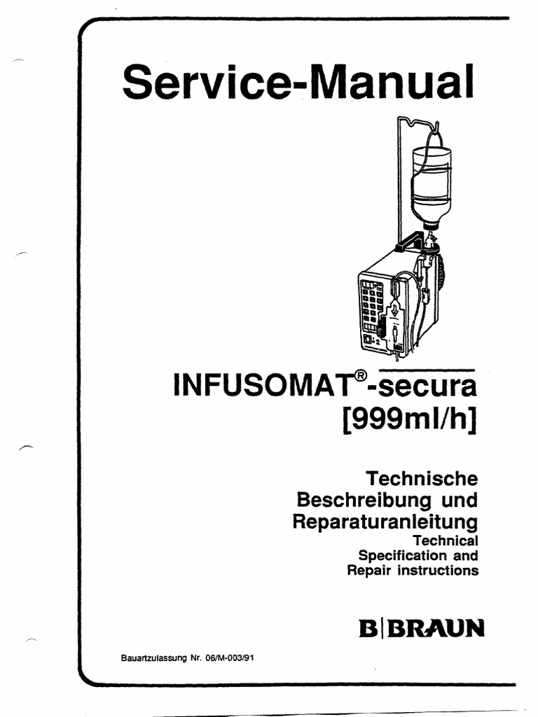 Aun - Bomba de Infusão - Infusomat Secura - Service Manual | PDF