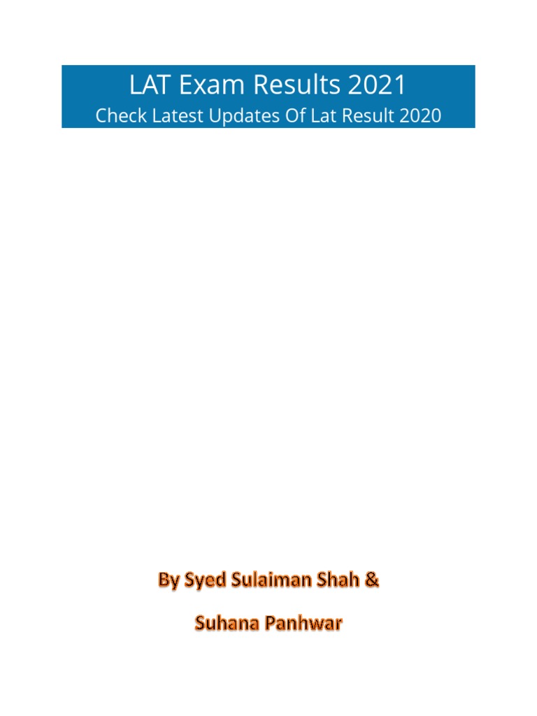 LAT Exam Results 2021 | PDF