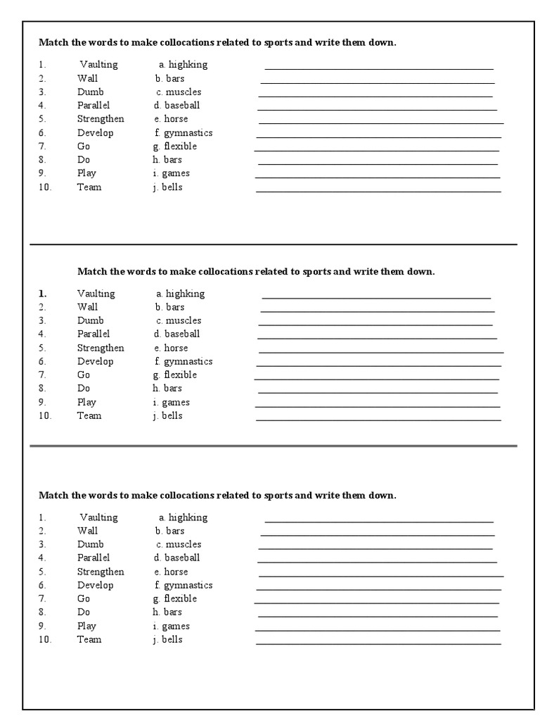 Unit 4 Lesson 3 Never Give Up Vocabulary Matching | PDF | Sports | Leisure