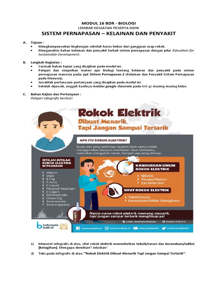 Modul 16 BDR (Gangguan & Penyakit Sist. Pernapasan) - ESD | PDF