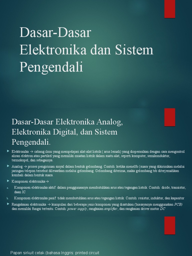 Dasar-Dasar Elektronika Dan Sistem Pengendali | PDF