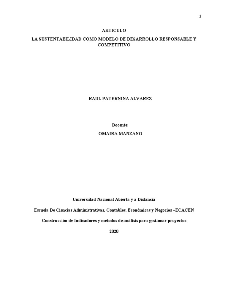 Estrategia Sustentable y Competitividad | PDF | Desarrollo sostenible ...