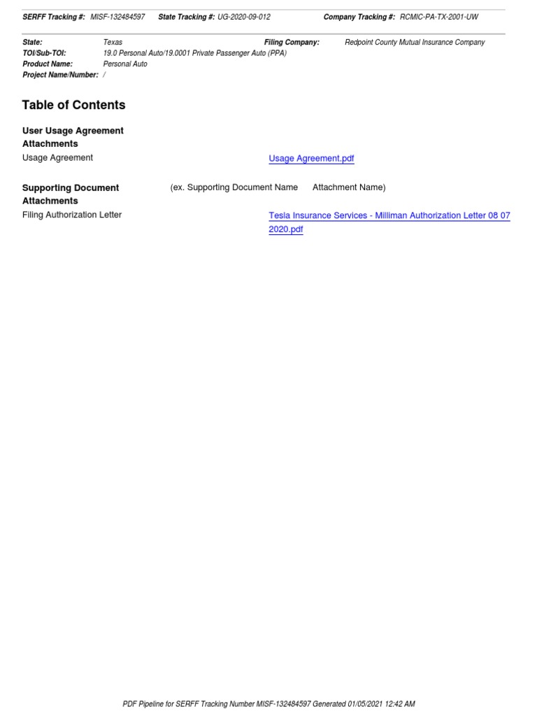 Tesla Texas Insurance Redpoint Co Mutual | PDF | Underwriting | Insurance