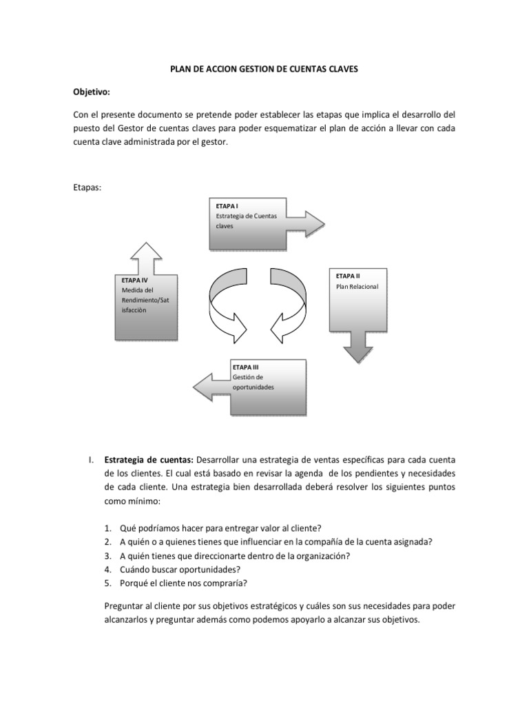 Kam Plan de Accion Gestion de Cuentas Claves | PDF