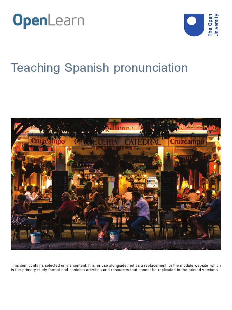 Teaching Spanish Pronunciation Printable | PDF | Syllable | Phoneme
