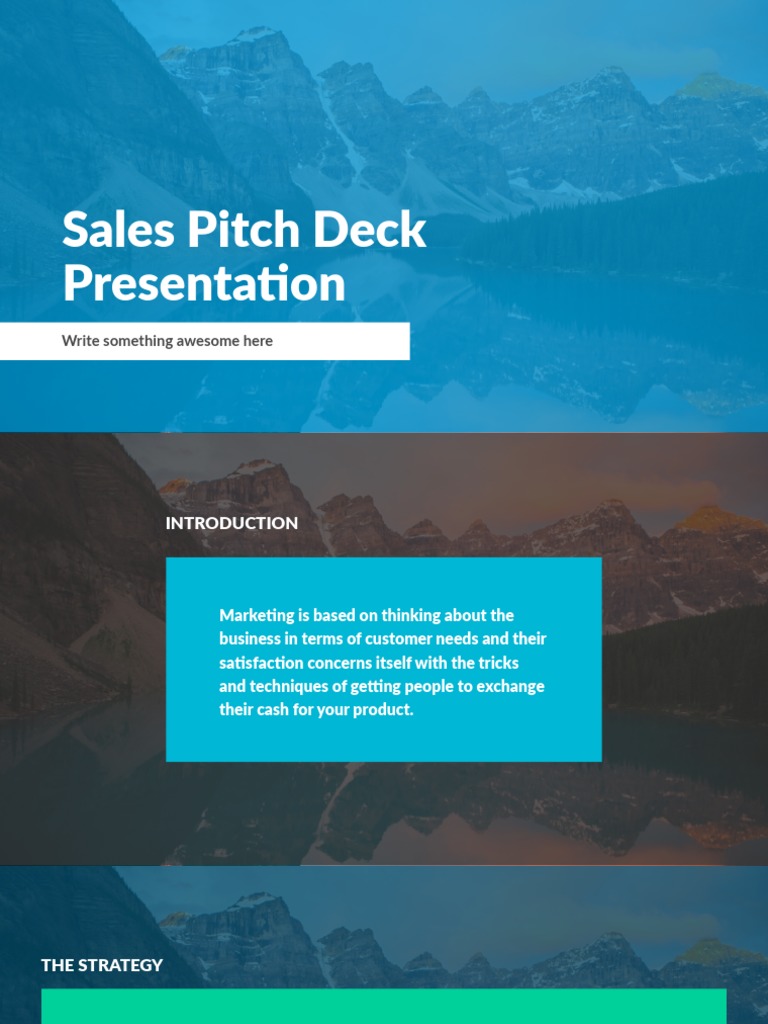 Sales Pitch Free Powerpoint Presentation Template | PDF