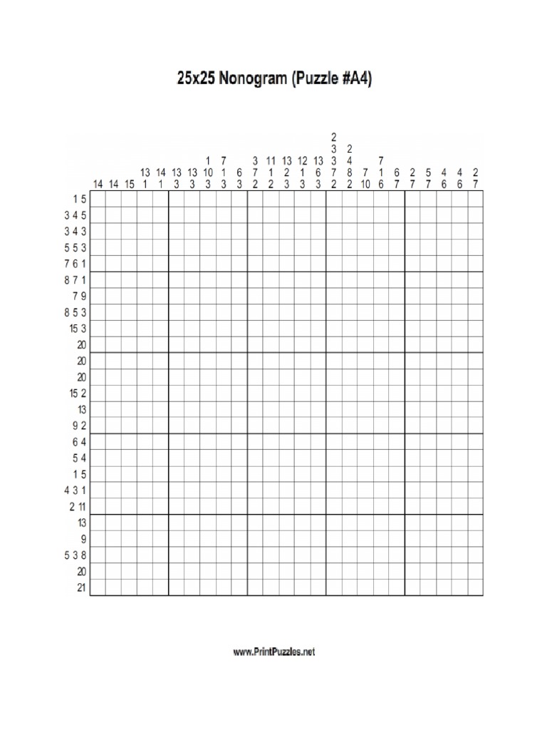 Nonogram 25x25 A4 | PDF