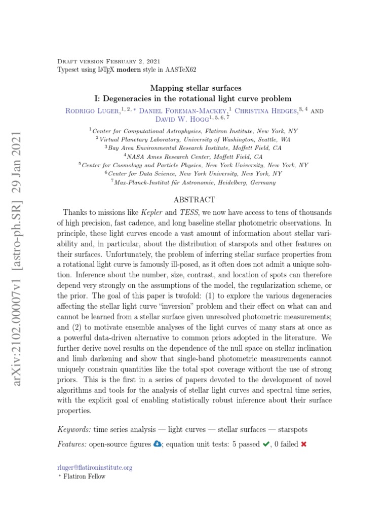 Rodrigo Luger Daniel Foreman-Mackey Christina Hedges David W. Hogg ...