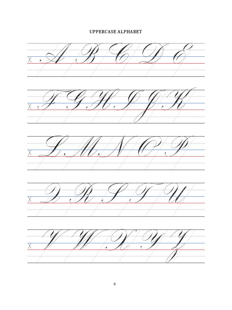 Copperplate Capitals by Nina Tran 2017 | PDF