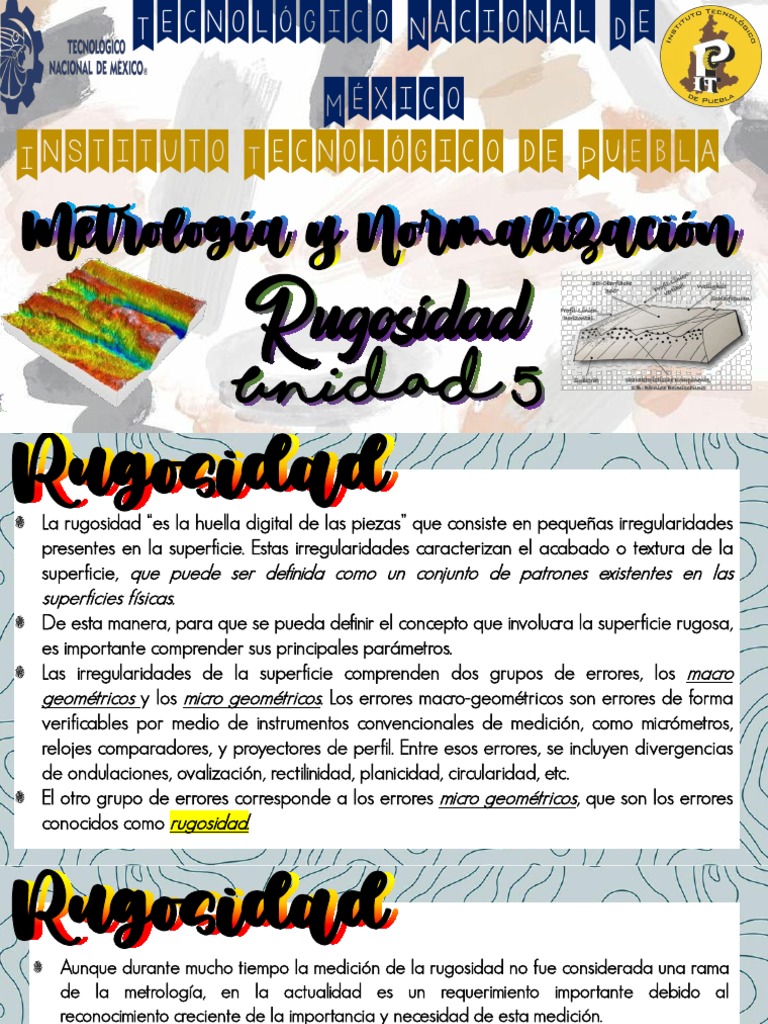 Unidad 5 Rugosidad | PDF | Mecanizado | Sinterización