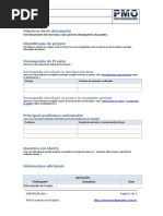 Modelo de Tap PMbok PMI Termo de Abertura Do Projeto | PDF ...