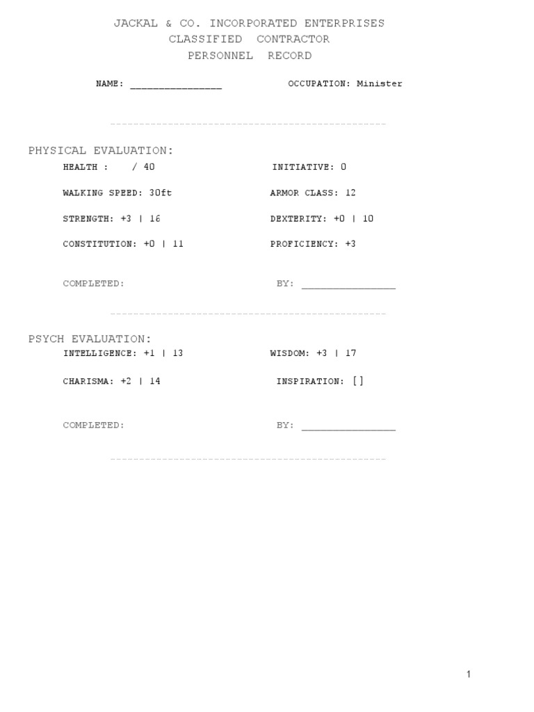 Preacher Homebrew DND Character | PDF | Supernatural | Religious ...