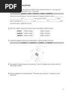 Atomic Structure Questions | PDF | Atoms | Chemistry