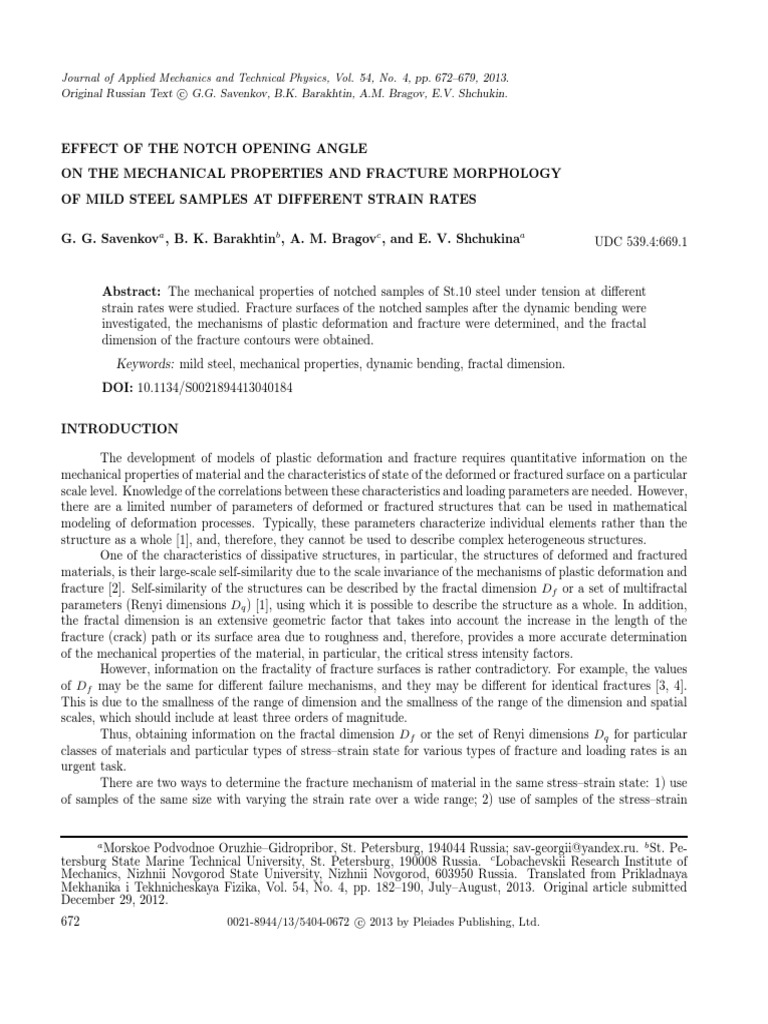 Effect of Notch Angle on Steel Properties | PDF | Fracture Mechanics ...