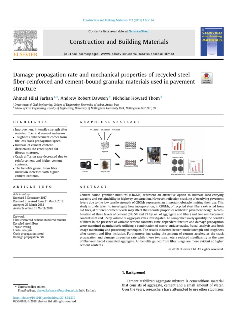 Damage Propagation Rate and Mechanical Properties of Recycled ...